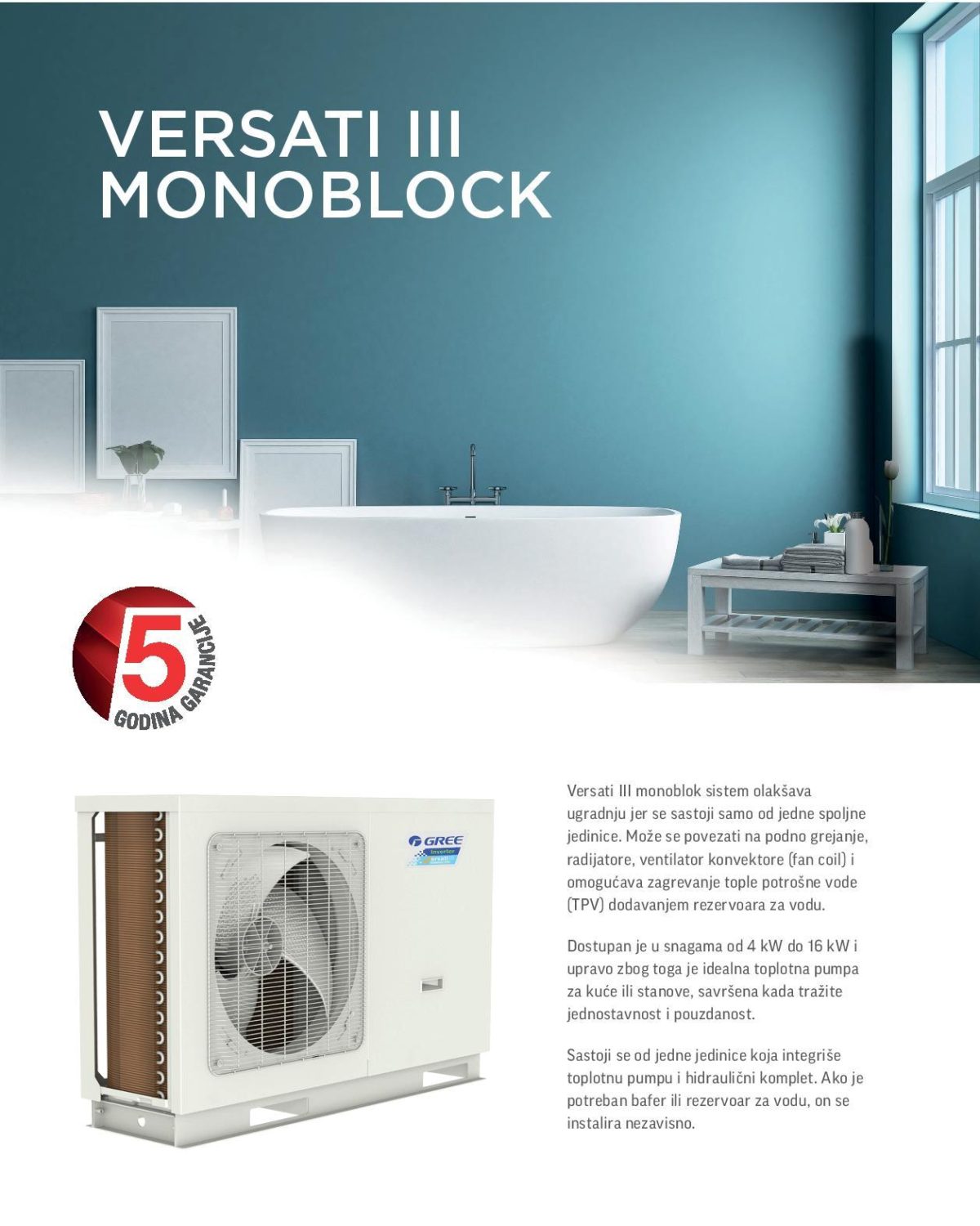 GREE Versati Toplotna pumpa - Coolsistem